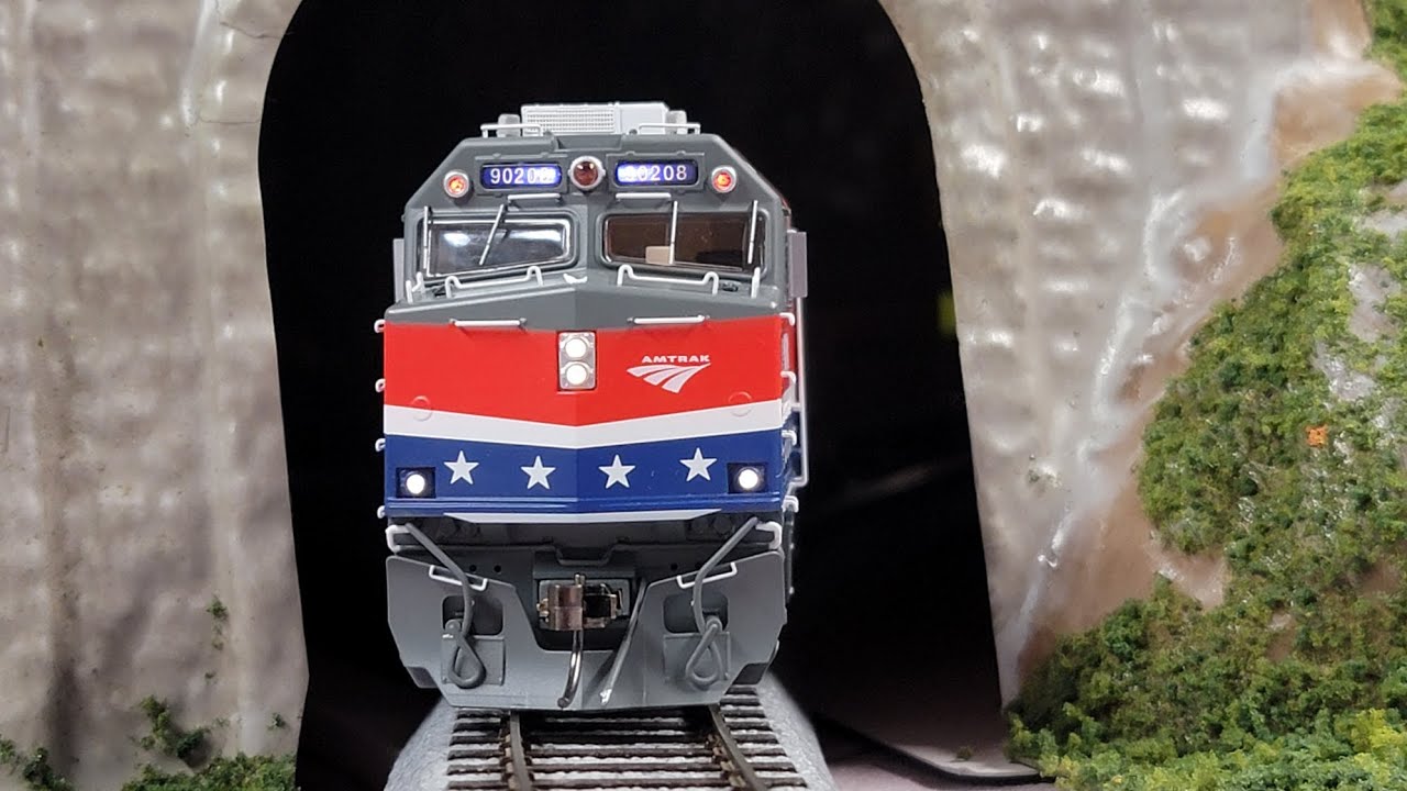 Amtrak Cabbage Unit Transporting Passengers Through The Mountains. # ...