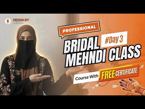 Bridal Mehndi Course Day 3 | Henna Classes | Mehandi Class - YouTube