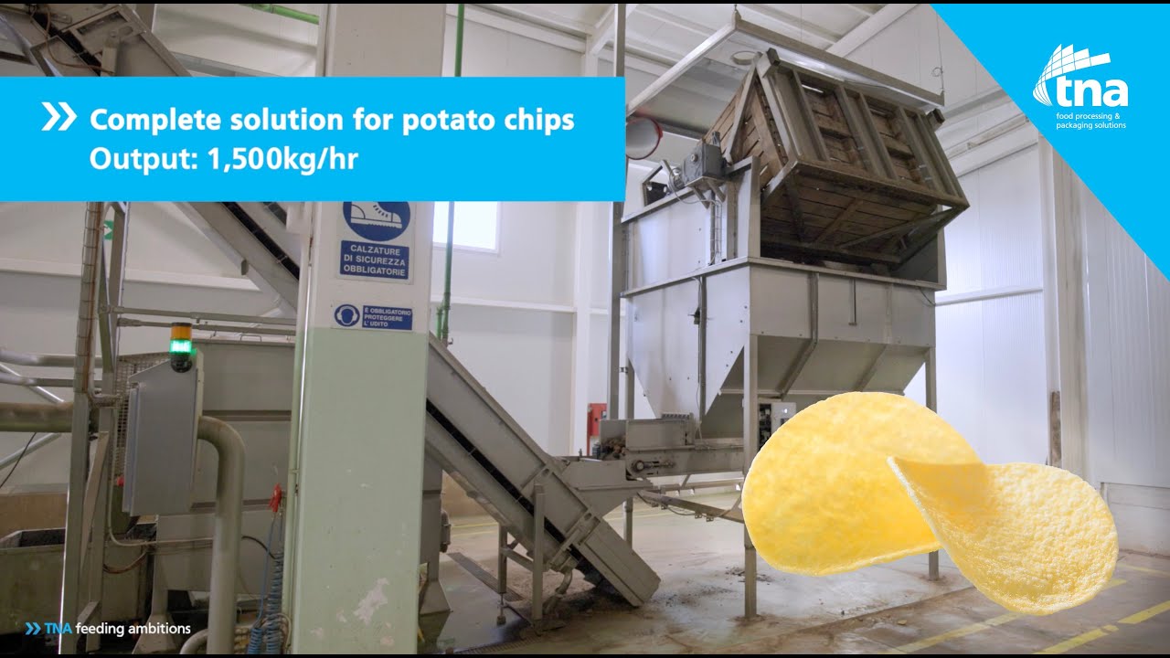 TNA Complete Potato Chip Line at Preziosi Foods - YouTube