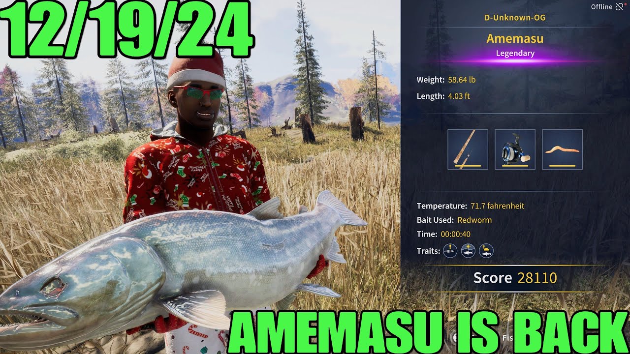 Amemasu Is The Legendary Fish Active This Week 12/19/24 - Call Of The ...