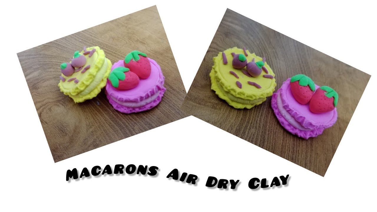 Macaron Clay Tutorial | DIY How To Make Macaron | Making Macaron With Air Dry Clay | Clay ...