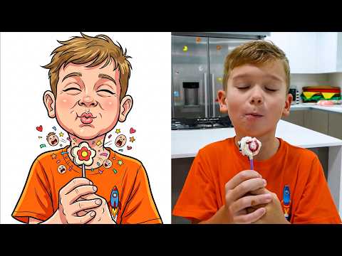 Vlad and Niki - Children learn to make handmade candy. | Funny Drawing Meme