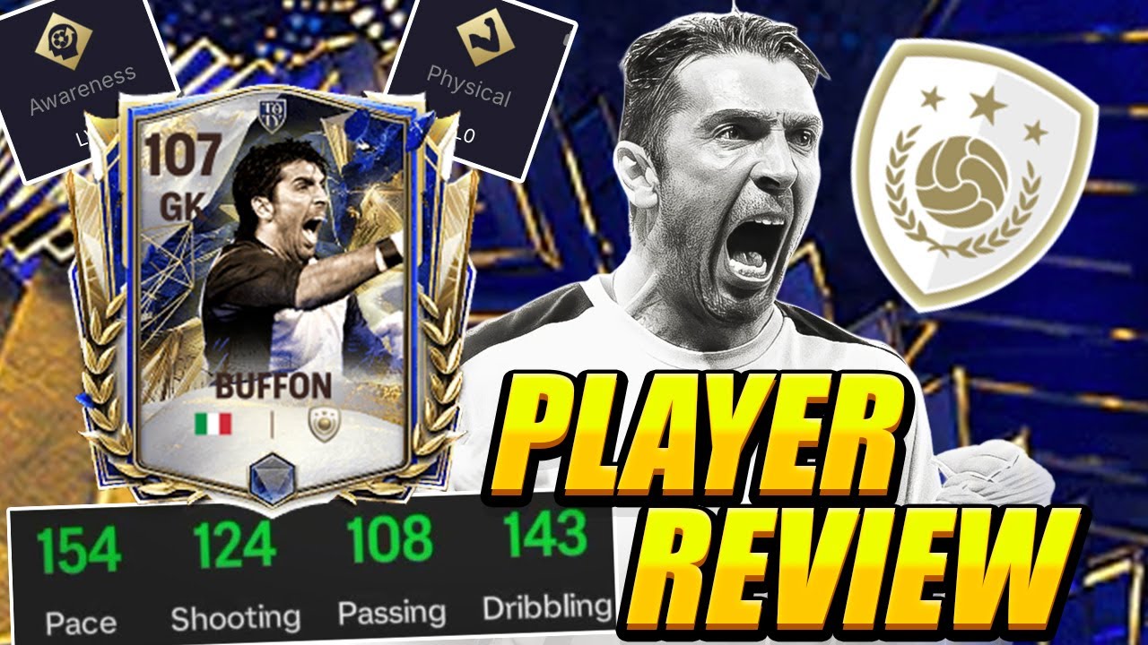 NEW BEST GK! TOTY ICON BUFFON PLAYER REVIEW! 107 BUFFON REVIEW! FC ...