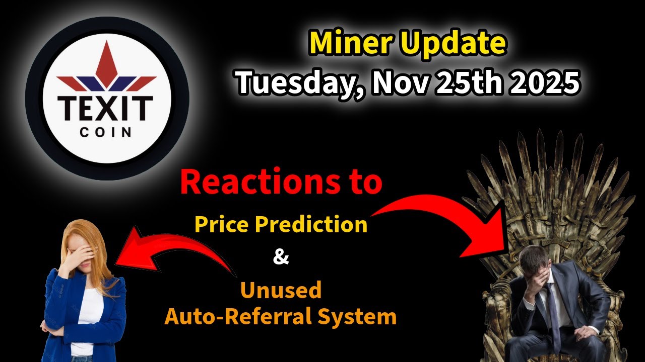 TEXIT Coin - Recap of Nov 25th Miner Update (TXC Price Problems ...