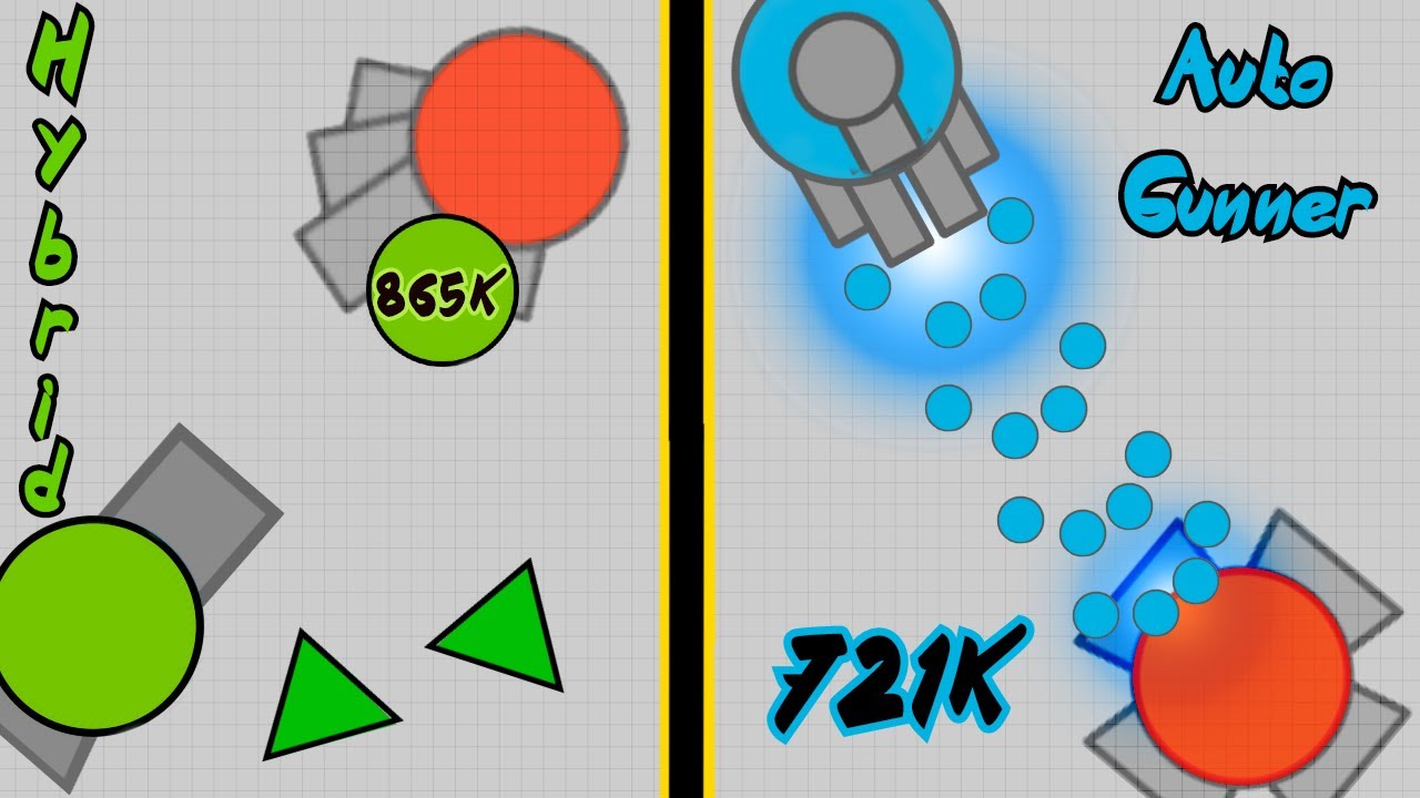 Diep.io - Hybrid and Auto Gunner Highscores (865k, 721k - 4TDM, FFA ...