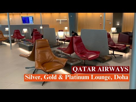 Tour of the 3 Qatar Airways Lounges for status members: Silver, Gold and Platinum Lounge!!!