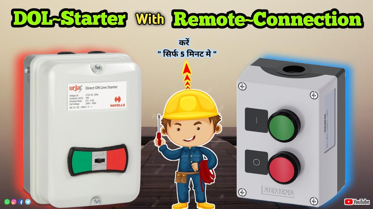 DOL Starter With Remote Control Wiring | @RiteshRathoreOfficial - YouTube