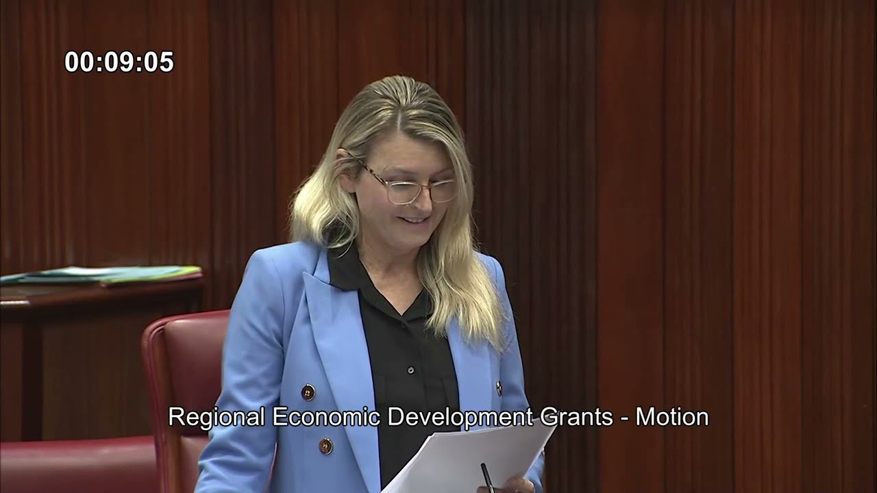 19 August Hon Sandra Carr RED Grants Motion - YouTube