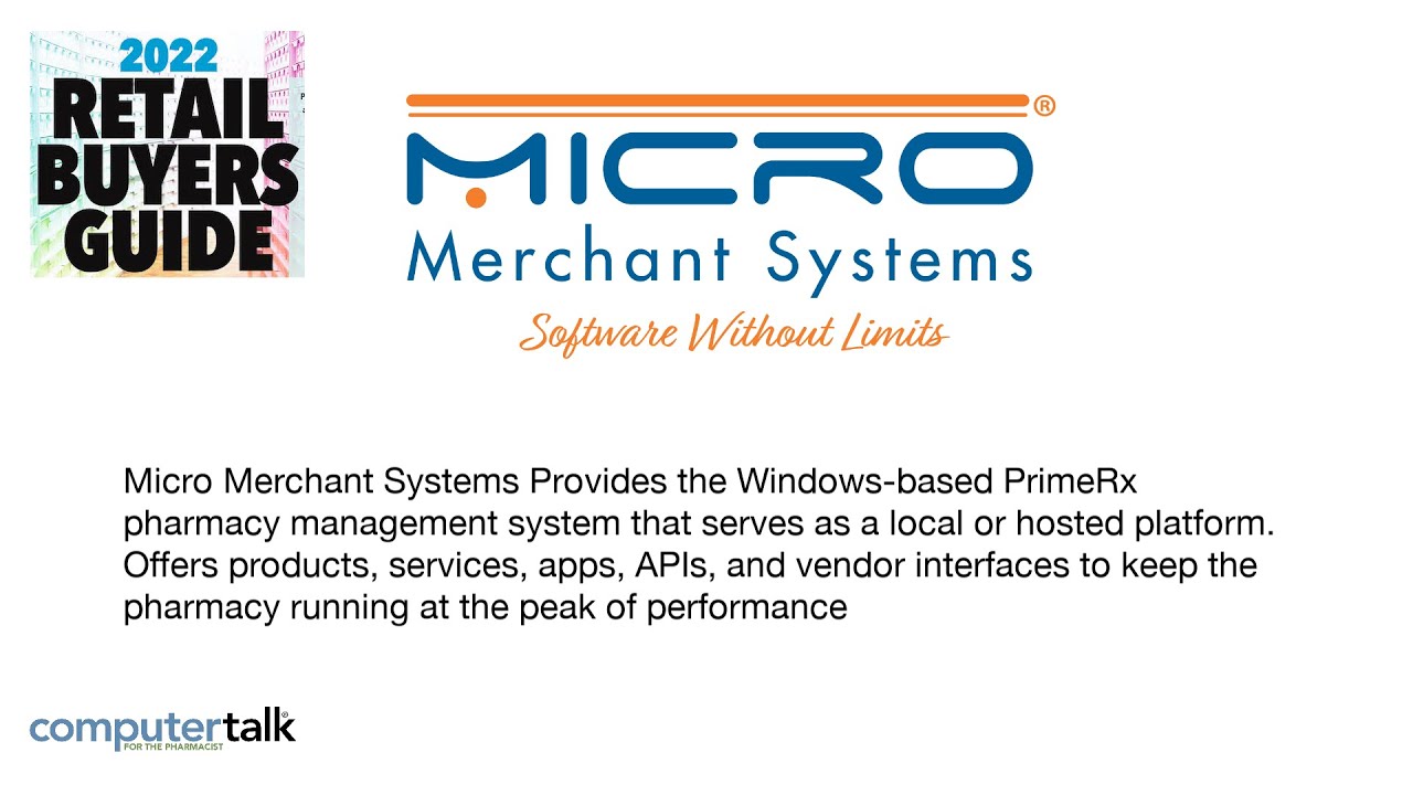 Micro Merchant Systems PrimeRx | ComputerTalk for the Pharmacist - YouTube