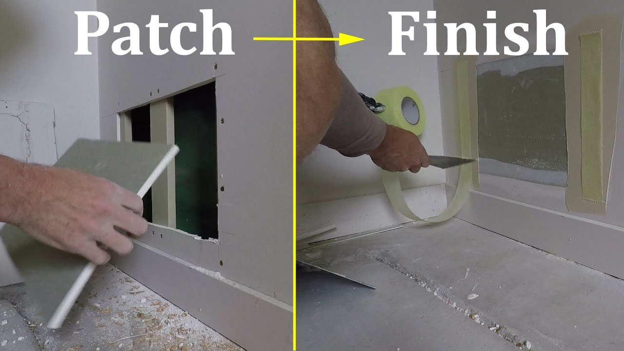 How to Patch & Finish a Plasterboard Wall - YouTube