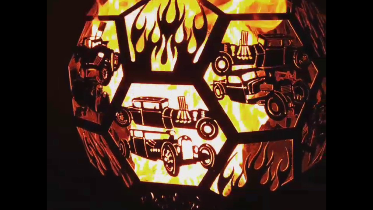 Rides of Rats geodesic fire pit - YouTube