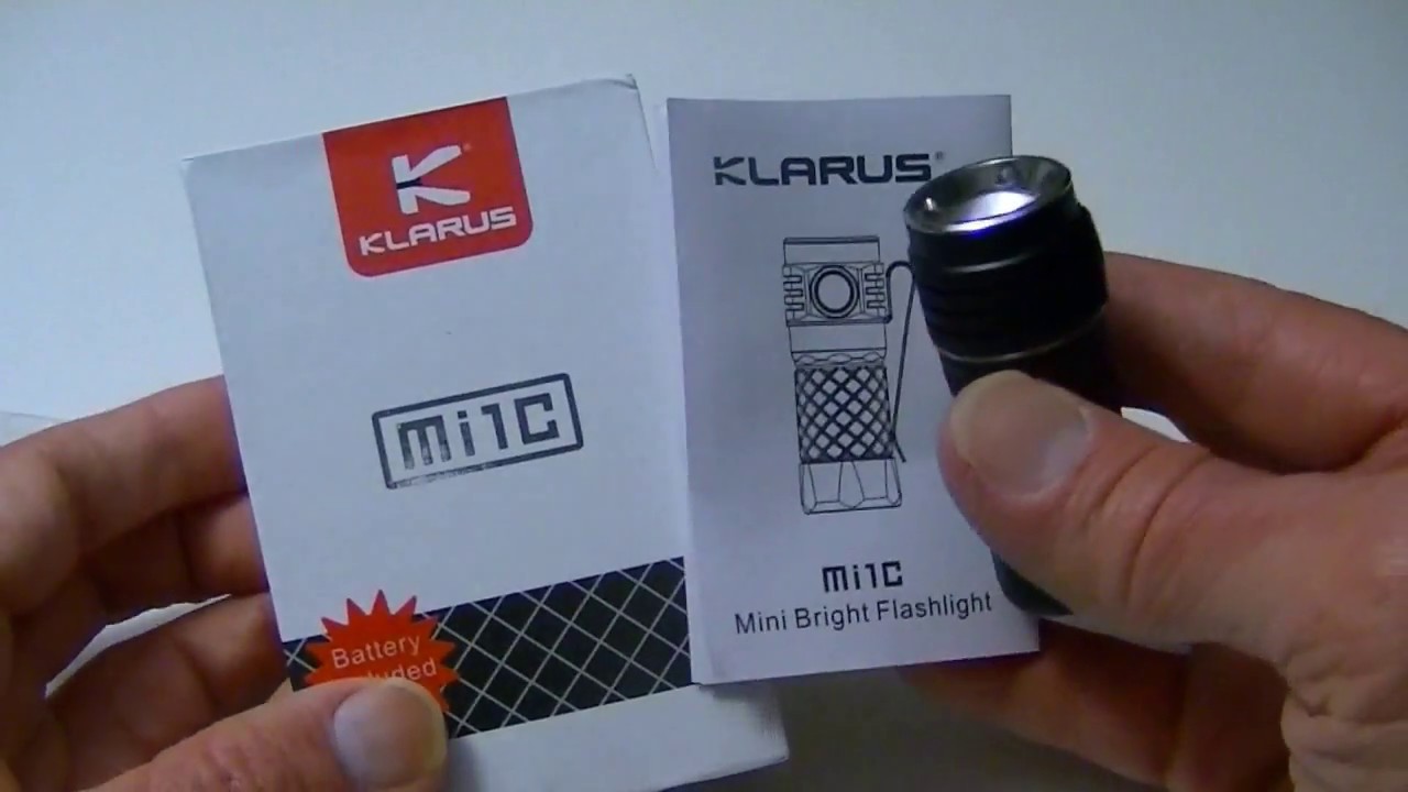 Klarus Mi1C Super-Mini LED Flashlight. CREE XP-L HI V3 LED - YouTube