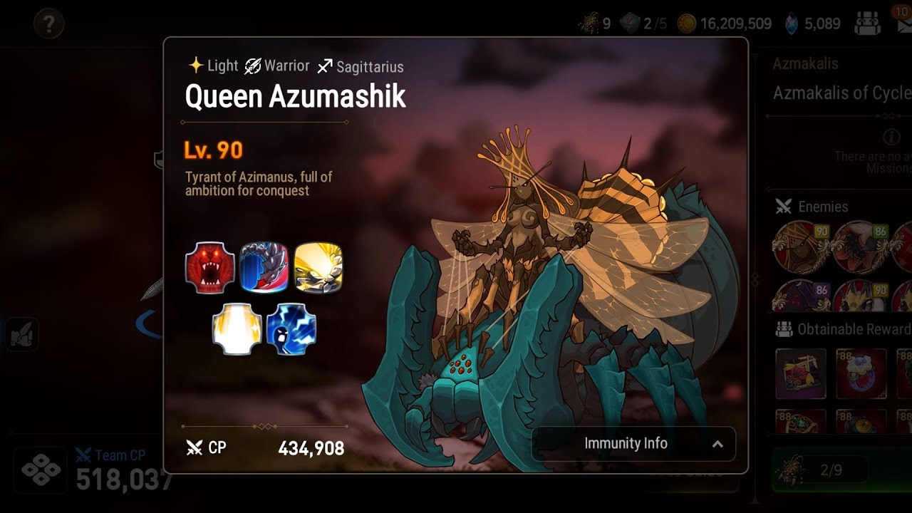 [Epic7] Azmakalis of Cycle (Nightmare) - Queen Azumashik - YouTube