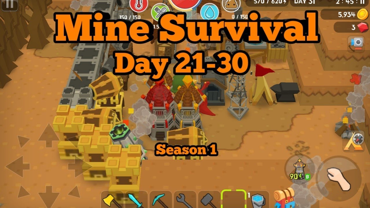 Mine Survival | Day 21-30 | Hard Mode | S1 - YouTube