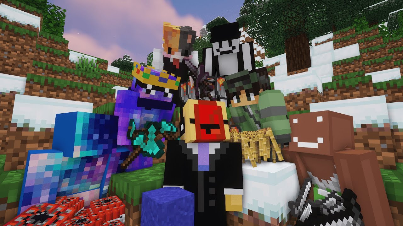 Minecraft Random Item Challenge VS 6 Hunters REMATCH - YouTube