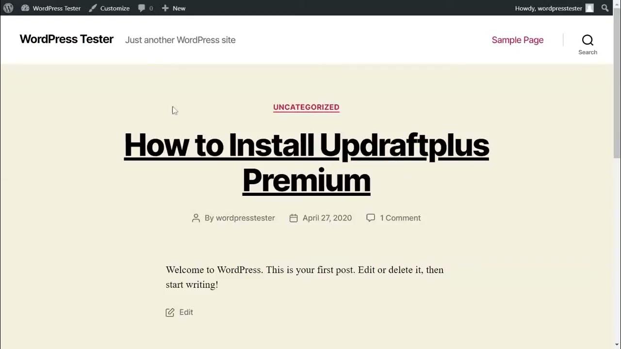 How to Install Updraftplus Premium Auto Backup for WordPress - YouTube
