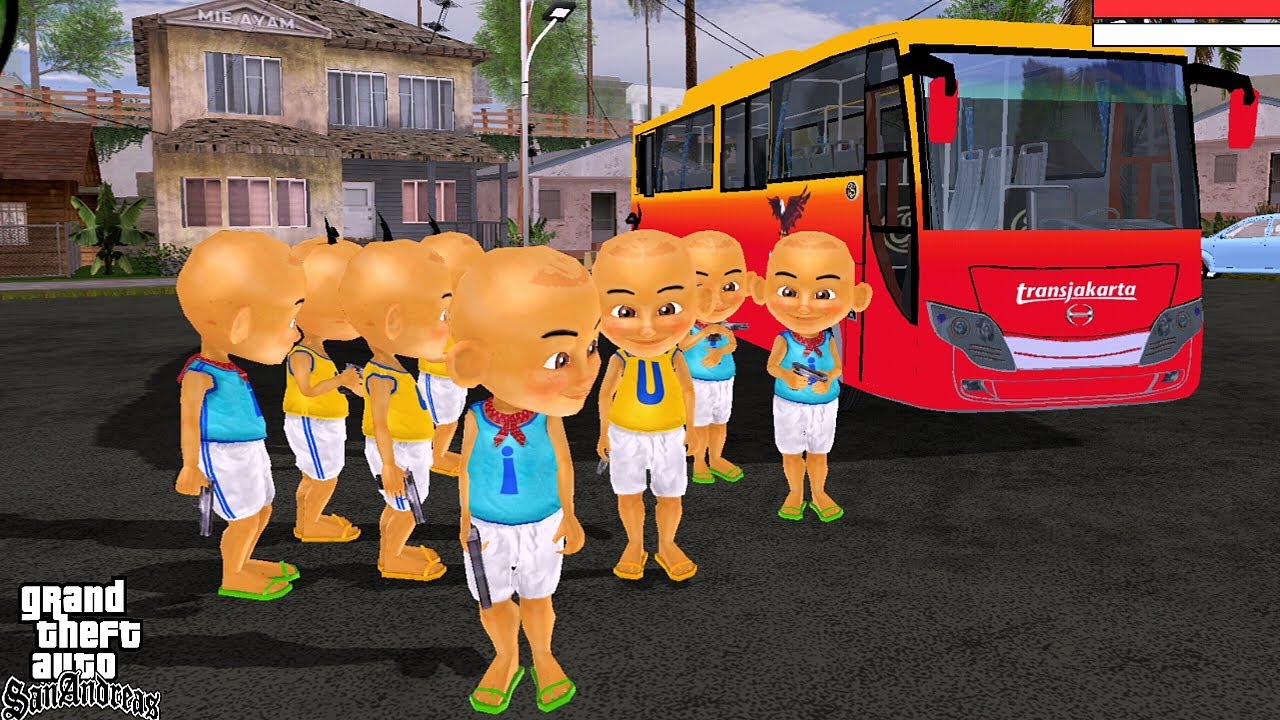 Rombongan Upin Ipin Naik Bus Gta Youtube