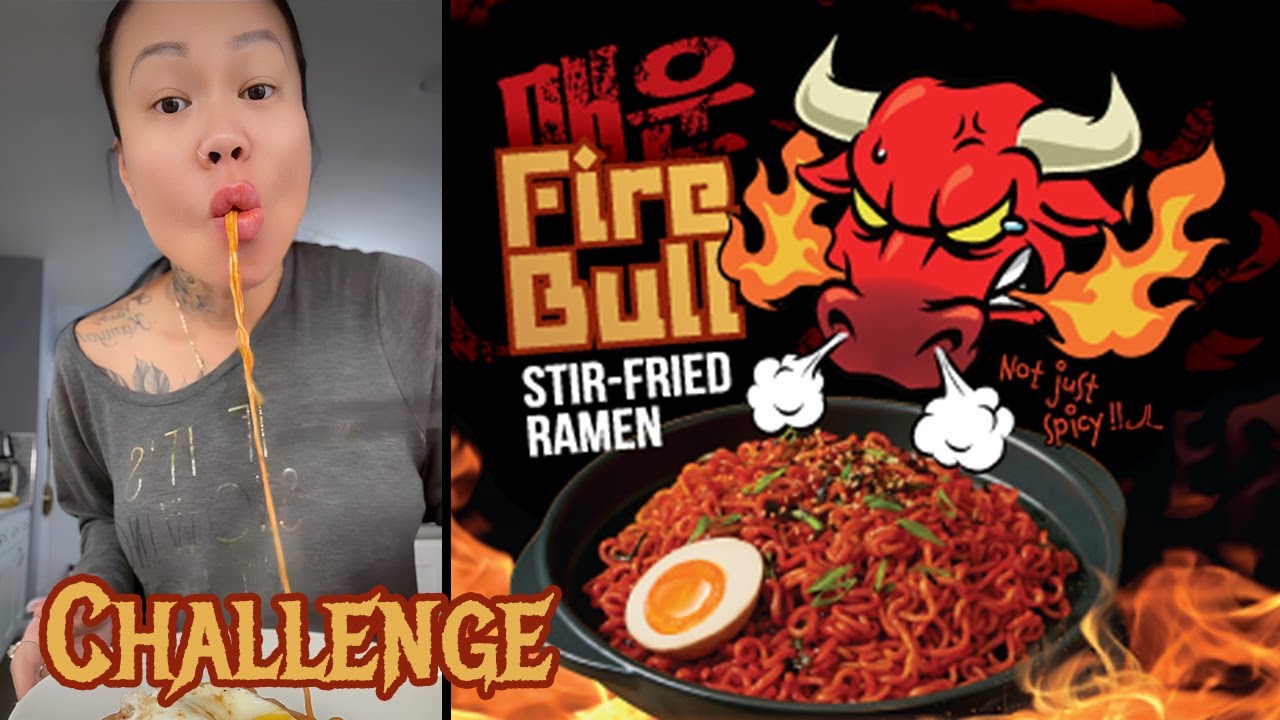 🔥 Try Fire Bull Ramen with @itslovelymimi27! 🥰 | Spicy Noodles Review ...