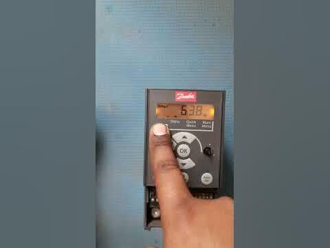 danfoss vfd drive speed setting by set parameter (hindi) - YouTube