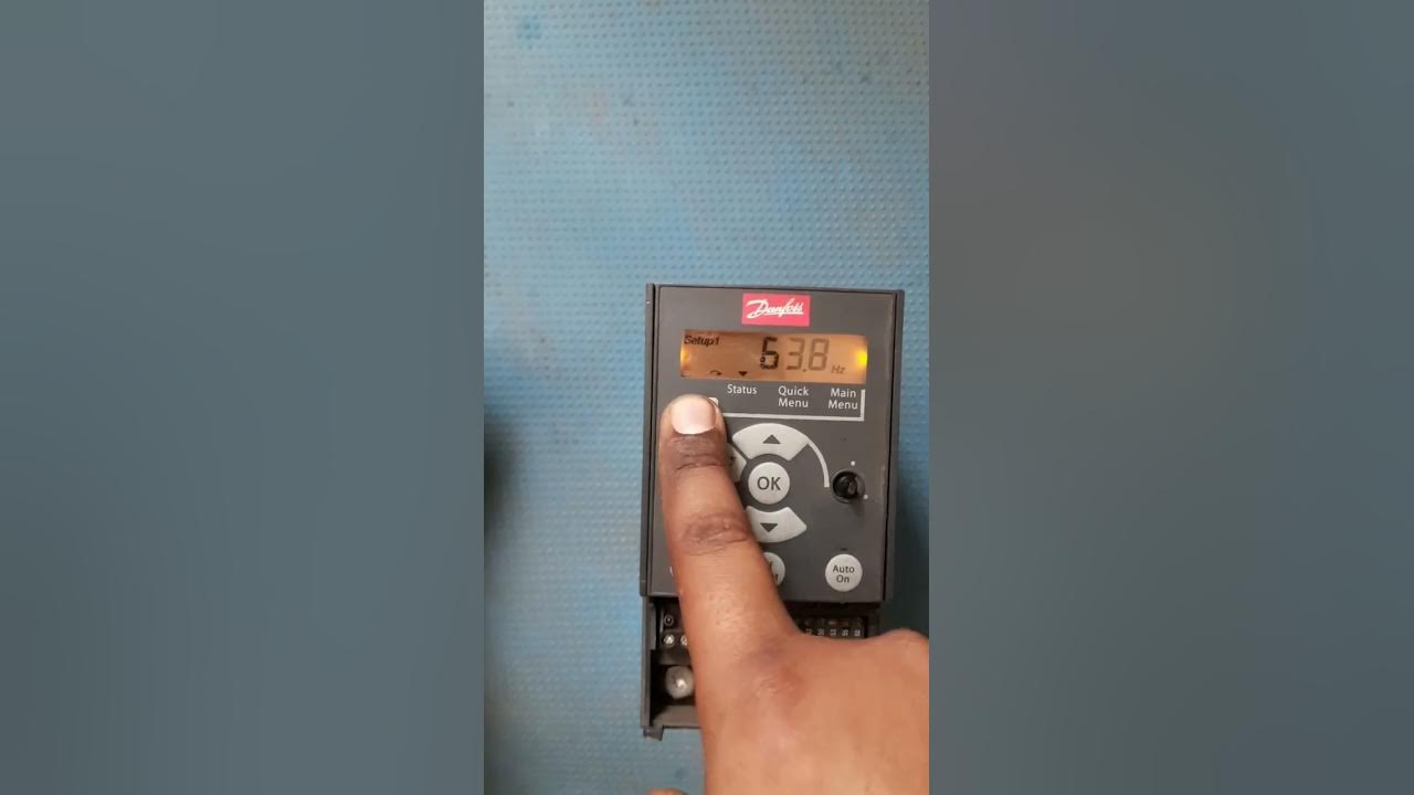 danfoss vfd drive speed setting by set parameter (hindi) - YouTube