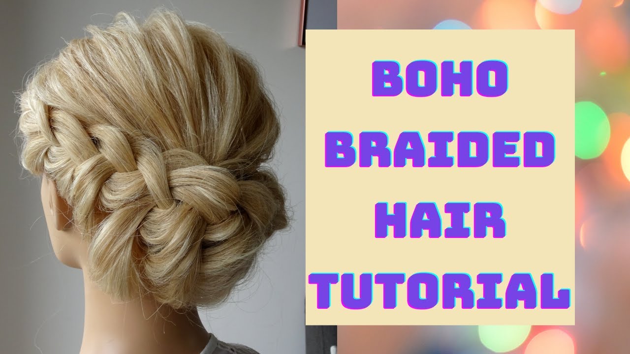 boho braided hair tutorial - YouTube