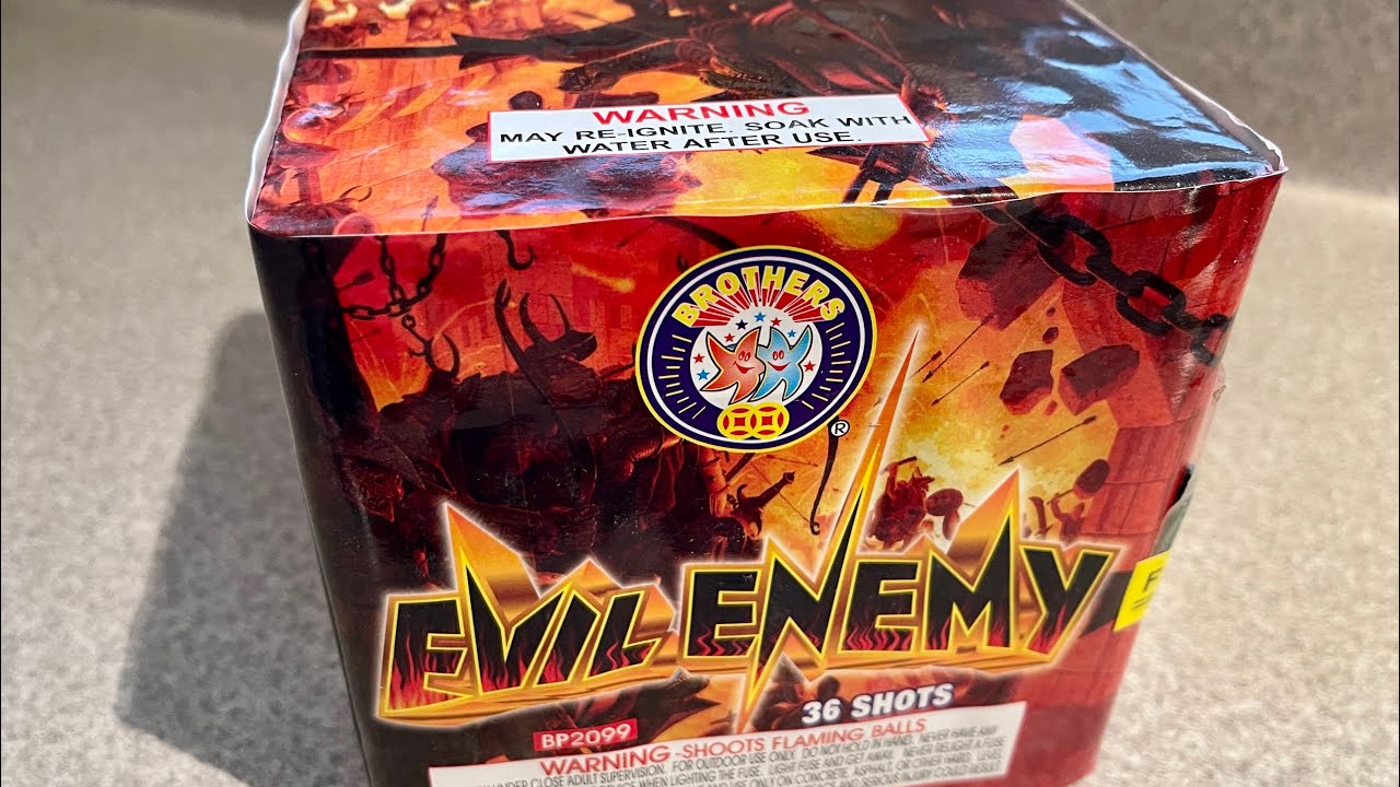 Brothers Evil Enemy firework 36 shots - YouTube