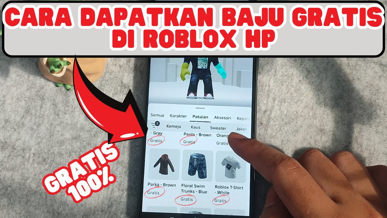 CARA DAPATKAN BAJU GRATIS DI ROBLOX HP - YouTube
