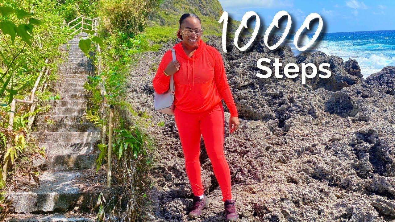 HIKING 1000 STEPS & EXPLORING GUAM VLOG PART 1 (Taguan Point) - YouTube