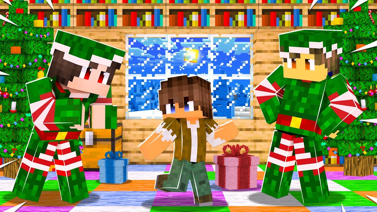 Adopted By Santas Elves In Minecraft - YouTube