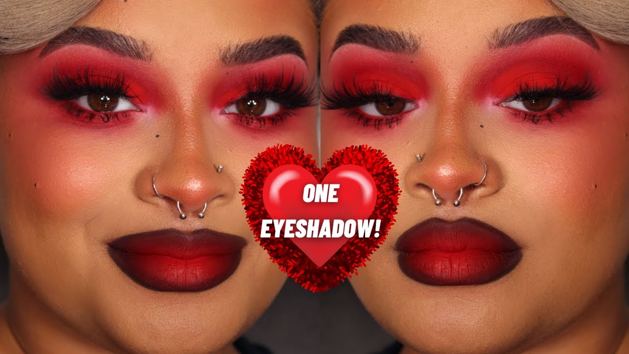 THE EASIEST RED EYESHADOW TUTORIAL - YouTube