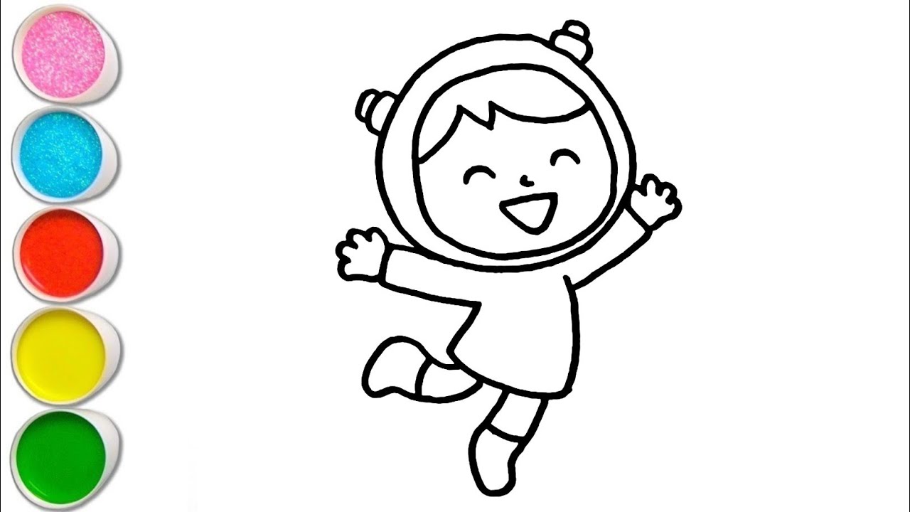 Cute Nina Drawing, Painting and Coloring For Kids and Toddlers_ How to ...
