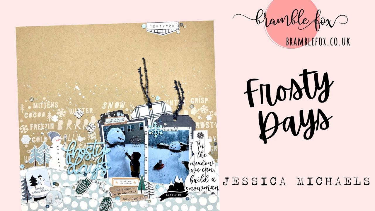 Create a Frosty Layout with Bramble Fox Stencil and Perspextives ...