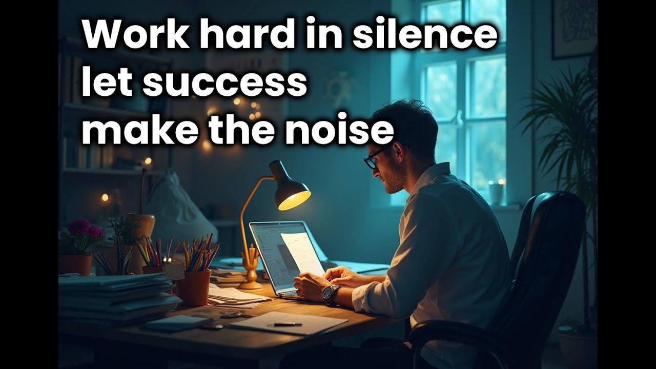 Quote - Work hard in silence, let success make the noise - YouTube