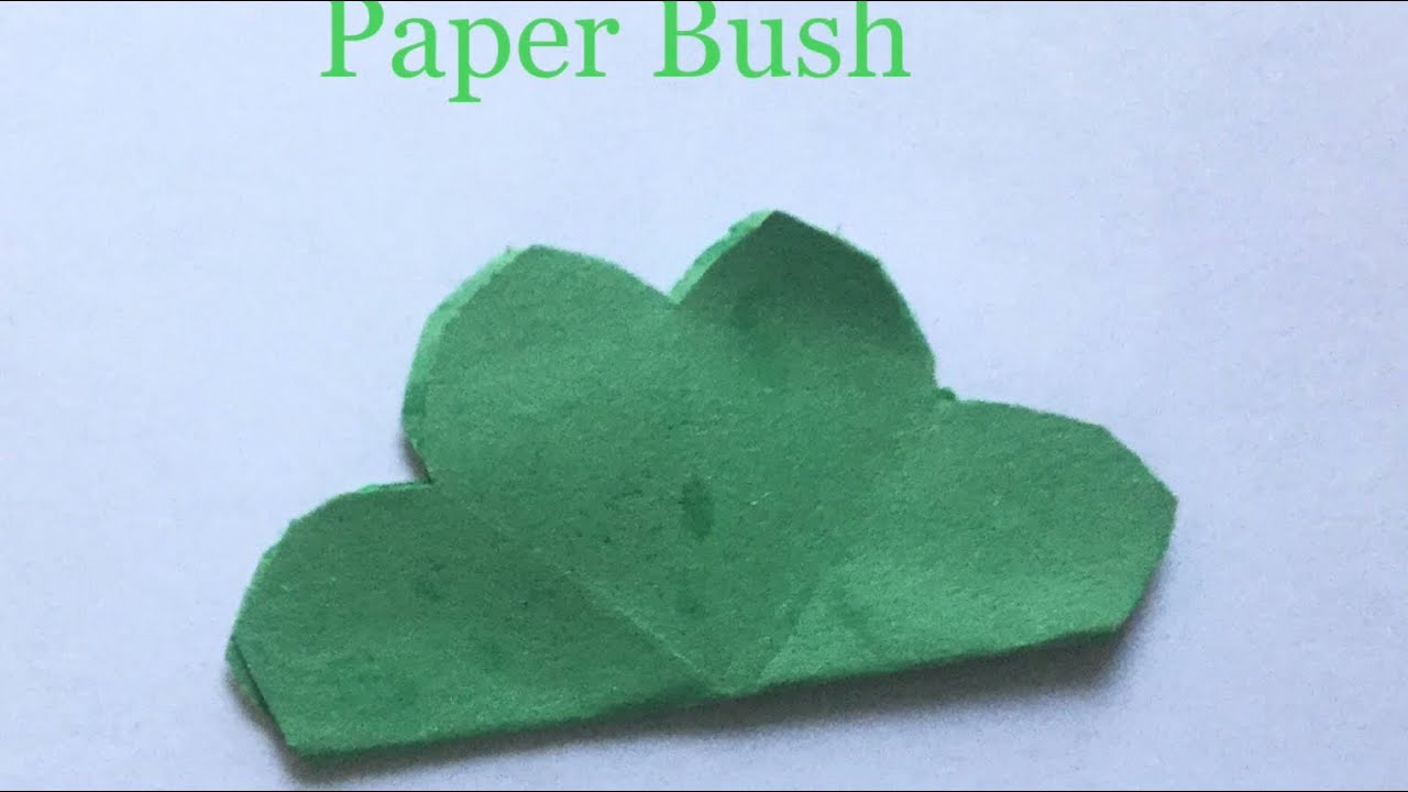 How to make a paper bush - YouTube