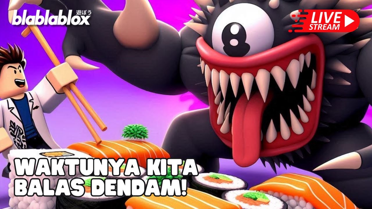 AKU HARUS KELUAR DARI RESTAURANT ANEH INI! Live Streaming Scary Sushi ...