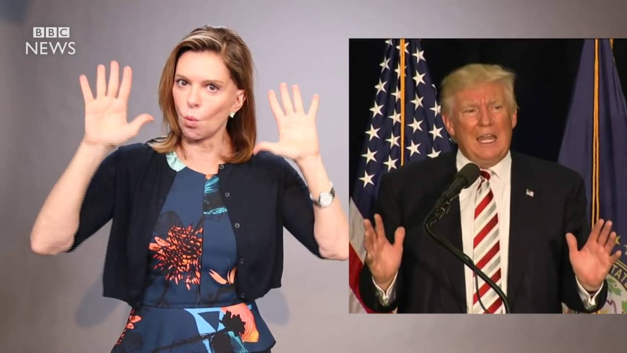 What Donald Trump's hand gestures say about him BBC News - YouTube