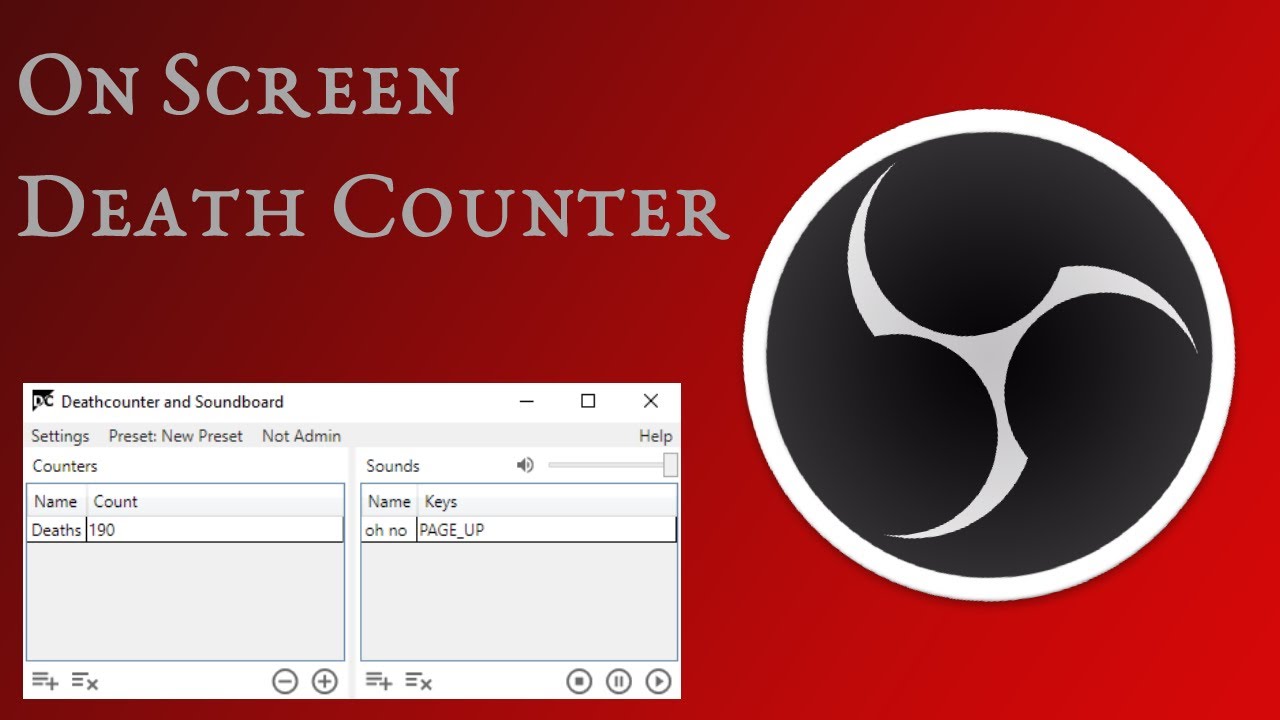 How to - On screen counter for OBS and livestreaming - YouTube