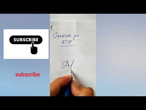 Atif name signature - YouTube