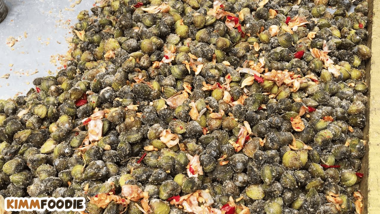 Sun Dried salted Clams Leas Hal Phnom Penh Street Food ( Cambodian ...