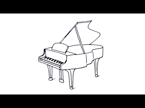 How to draw a Piano easy.