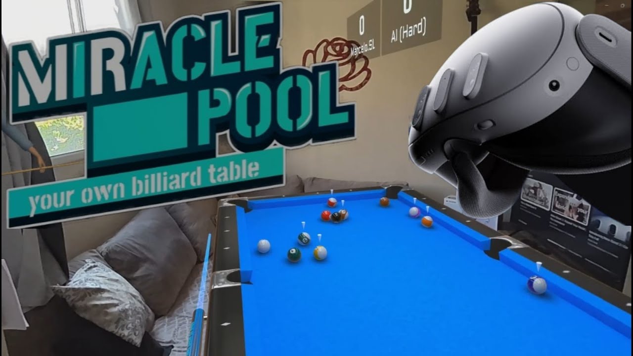 Meta Quest 3 | Mesa de sinuca na sua sala | Miracle Pool - YouTube