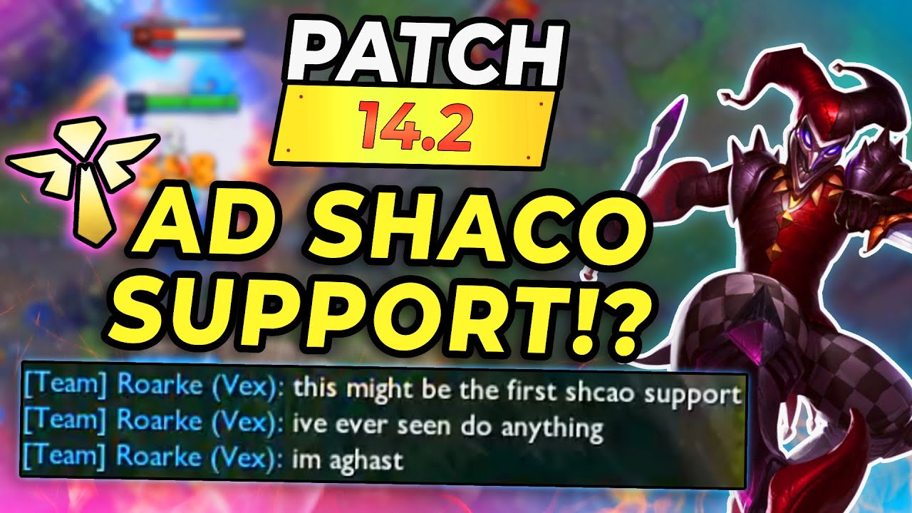 SEASON 14 AD SHACO SUPPORT IS SOOOO OP!? | PATCH 14.2 CHALLENGER RANK 1 ...