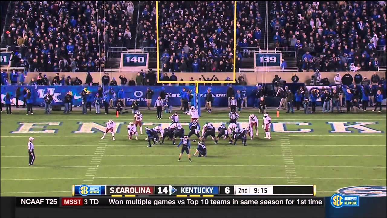Jojo Kemp Scores a Touchdown for Kentucky Against South Carolina - YouTube