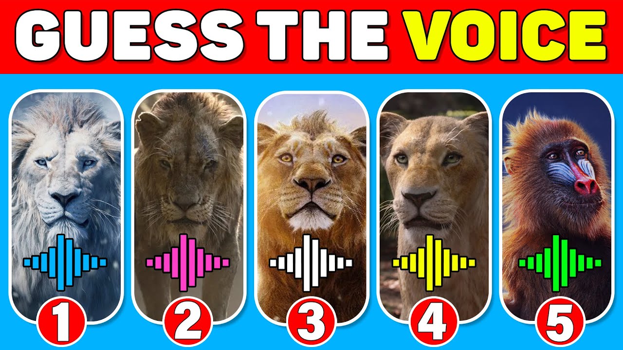 MUFASA: The Lion King. Guess the Characters by Their Voice - Quiz #2 ...