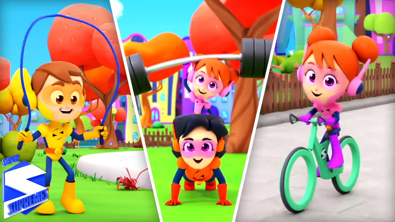 Exercise Song for Kids, व्यायाम गीत, Good Habits Song, Hindi Rhymes and ...