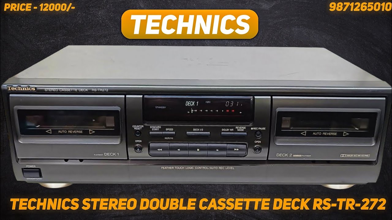 Technics AUTO REVERSE STEREO DOUBLE CASSETTE DECK RS-TR-272 Price ...