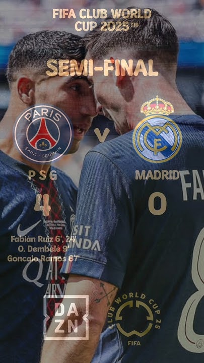 PSG Lumat Madrid 4-0, Brace fabian ruiz antarkan psg ke final cwc 25 #shorts - YouTube