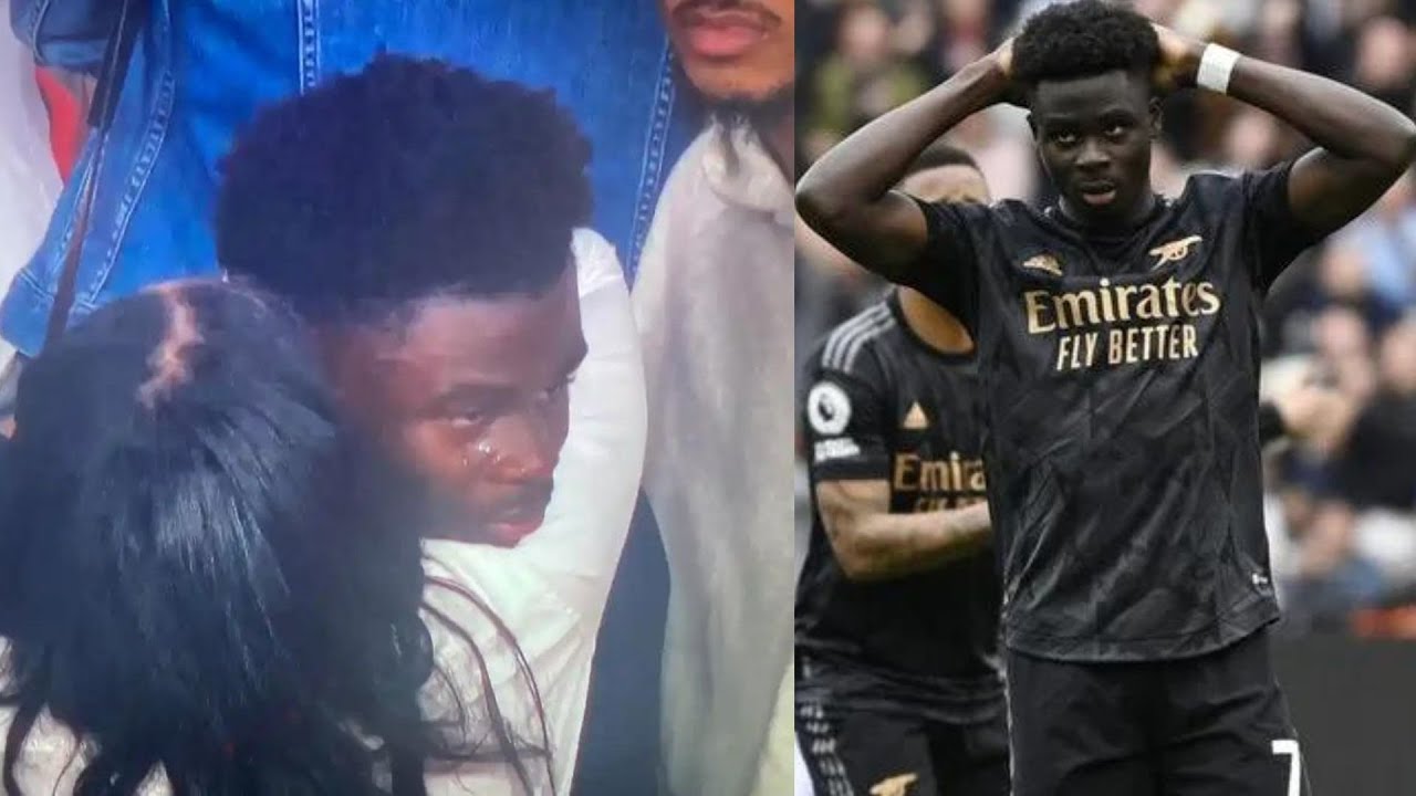 Saka Breaks Tears With His Mother Following Penalty Miss And Draw To ...