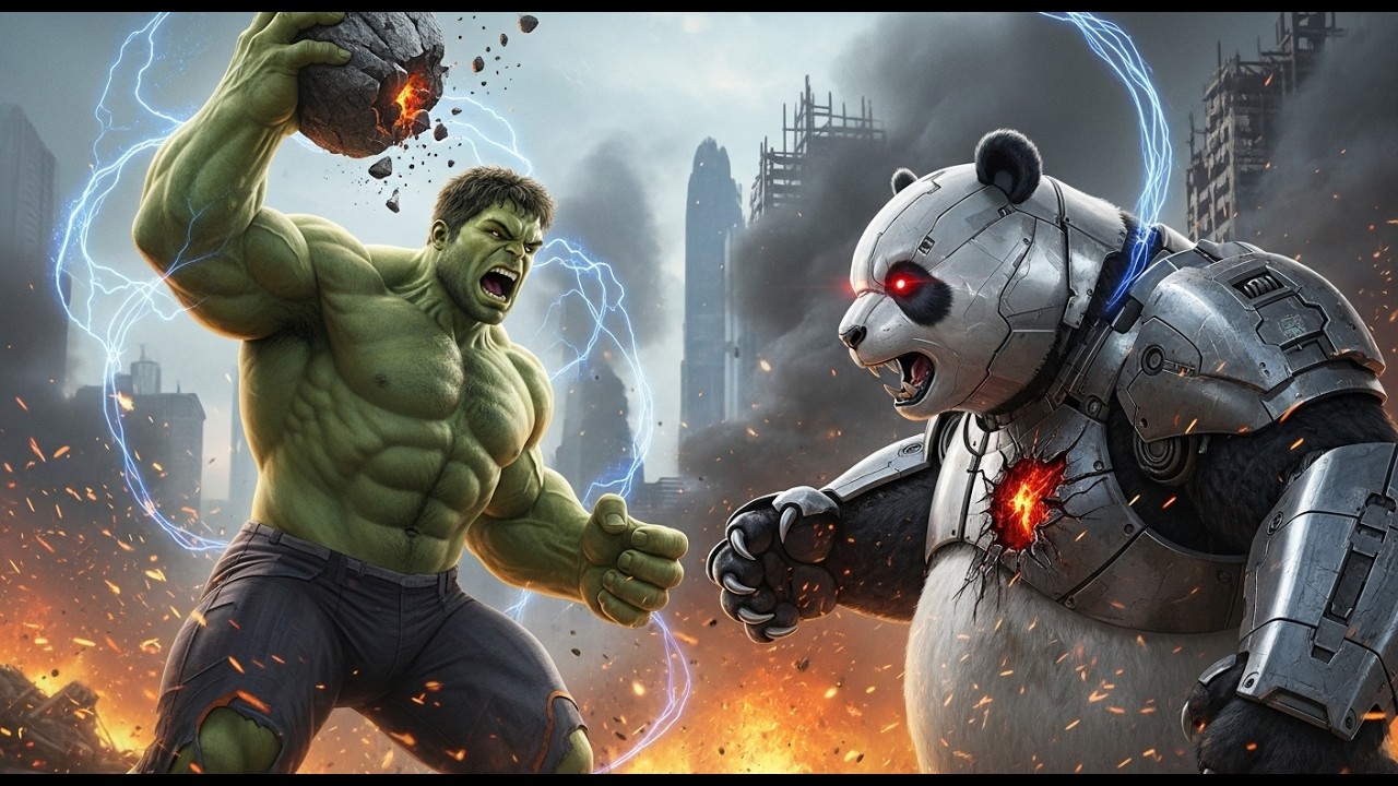 Hulk vs Iron Panda | Epic Action Battle Giants Clash - YouTube