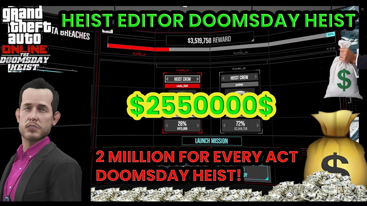 Do the Doomsday Heist Earning 2.5M Each Time with Heist Editor! - GTA ...